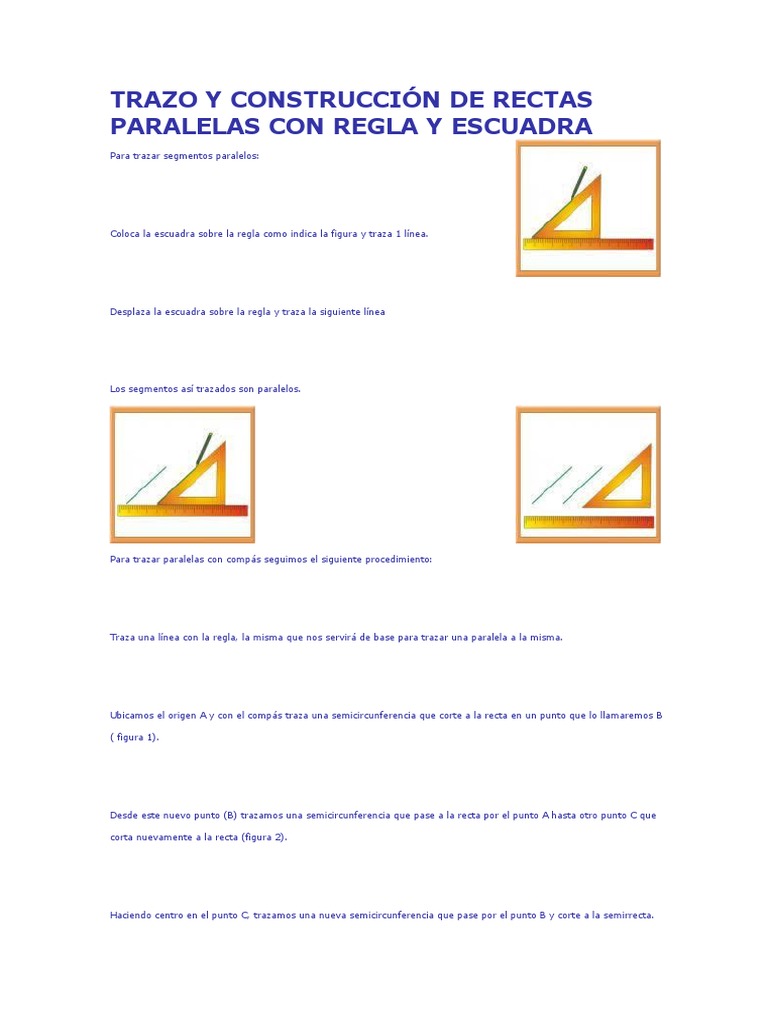 Trazado de Rectas Paralelas y Perpendiculares | PDF | Perpendicular ...