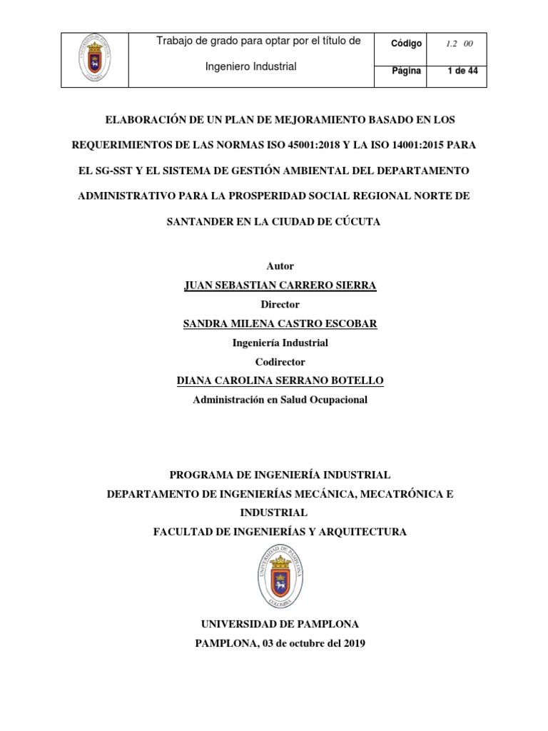 Implementación Del Sistema de Gestion y Seguridad en El Trabajo | PDF | Planificación ...