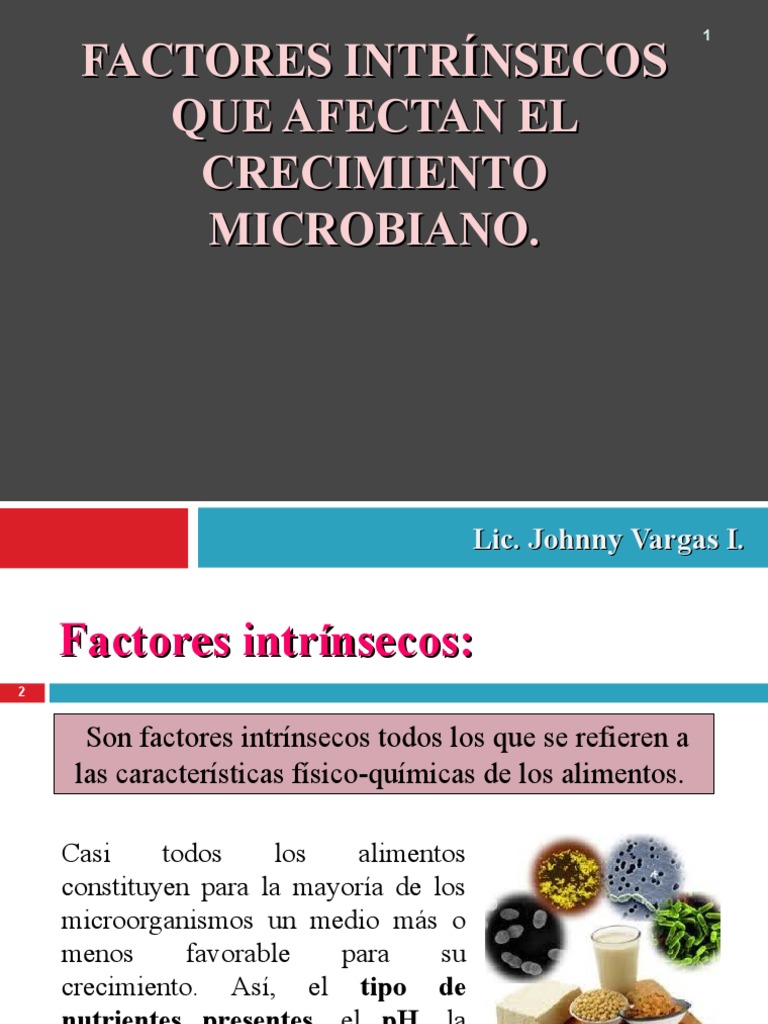 Factores Intrínsecos Que Afectan El Crecimiento Microbiano | PDF ...