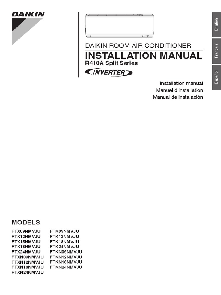 II Daikin FTX FTK FTXN FTKN | PDF | Pipe (Fluid Conveyance) | Leak