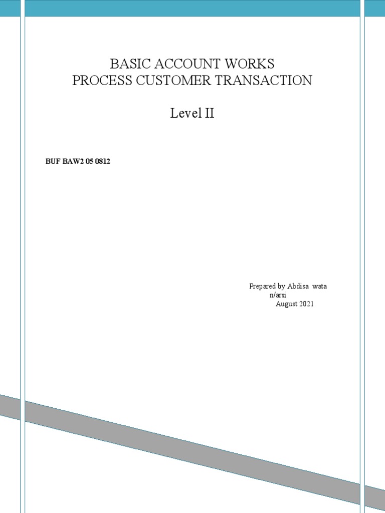 Processing Customer Transactions | PDF | Financial Transaction | Cheque