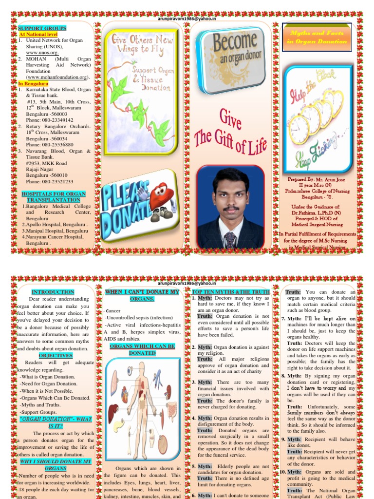 Organ Donation Pamphlet
