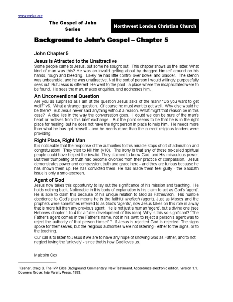 John Chapter 5 | PDF | Inter Varsity Press | Jesus