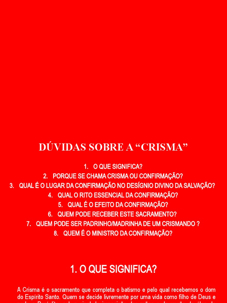 Significado e Ritos da Crisma | PDF | Crisma | Batismo