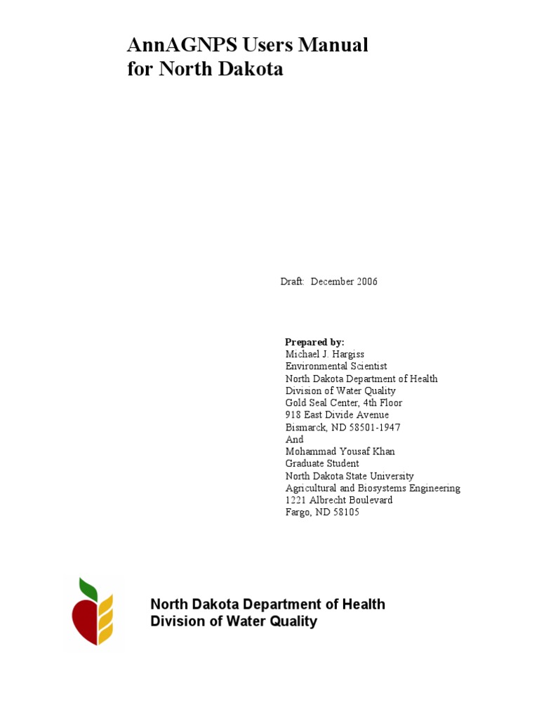 AnnAGNPS Users Manual | PDF | Directory (Computing) | Computer File