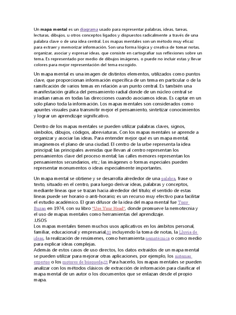 Mapa Mental, Mapa Conceptual, Triptico | PDF | Cognición | Aprendizaje