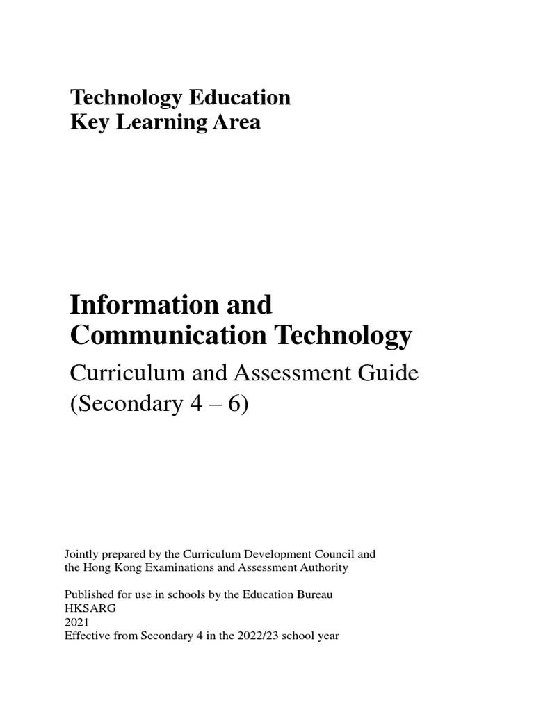 ICT - C&A Guide - e - Draft - June 2021 - Final | PDF | Curriculum ...