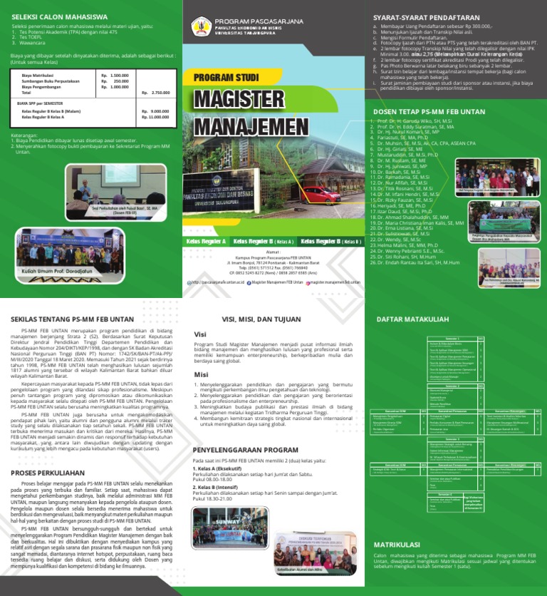 Brosur Prodi MM FEB UNTAN (Terbaru) | PDF
