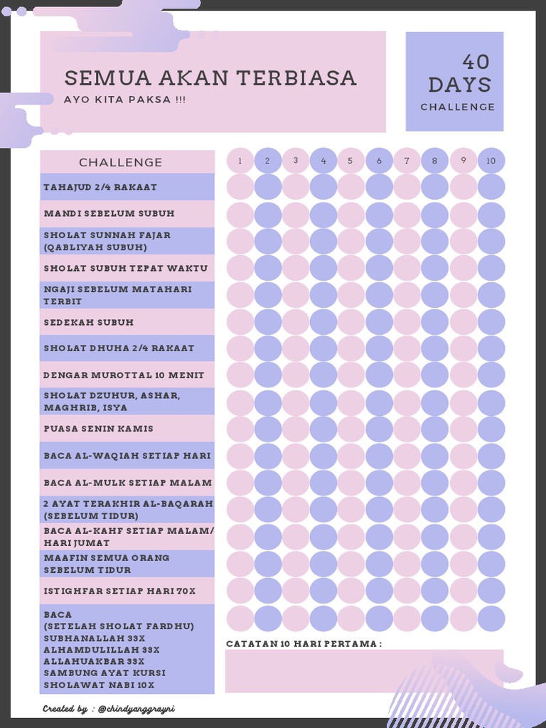 40 Days Challenge | PDF