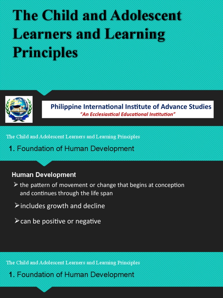 The Child and Adolescent Learners and Learning Principles: Philippine ...