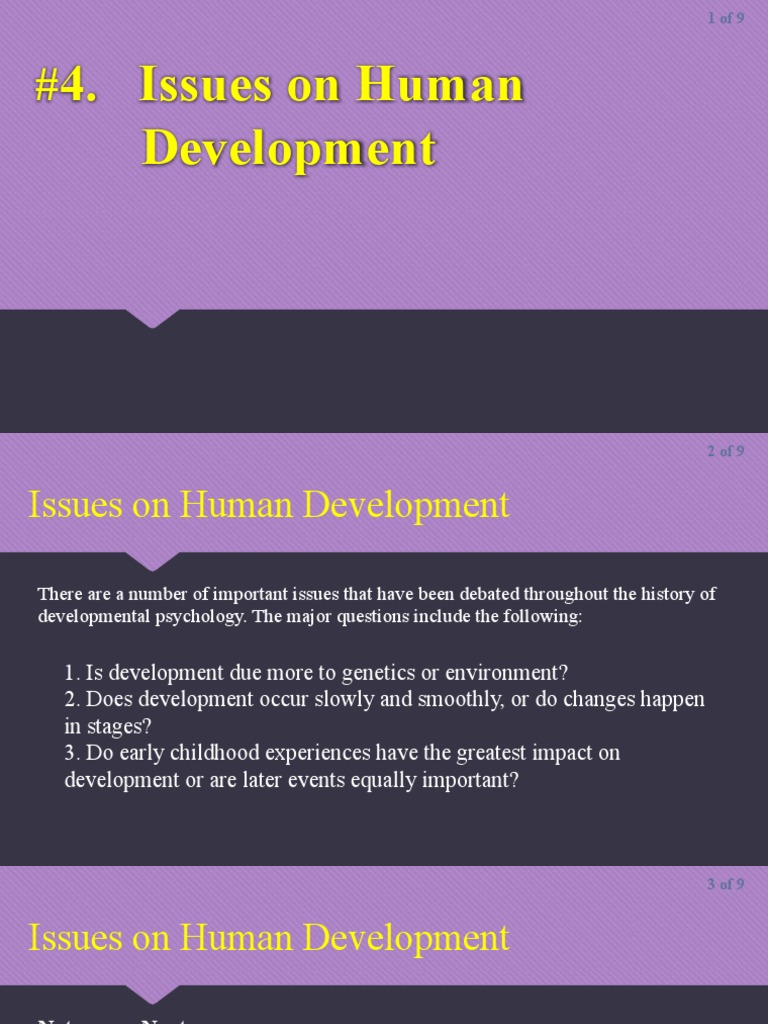 Issues of Human Development | PDF | Developmental Psychology | Nature ...
