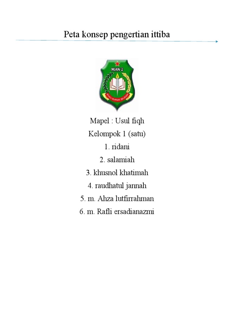 Peta Konsep Pengertian Ittiba | PDF