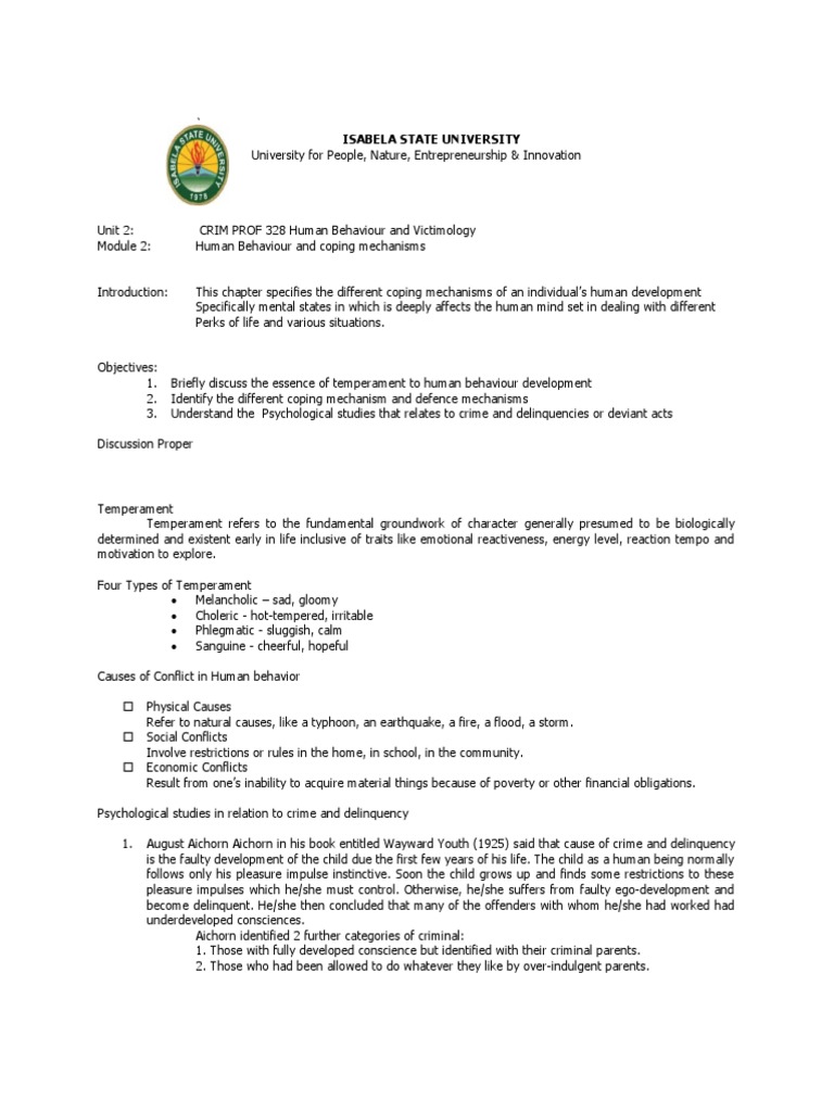 Human Behavior Module 2 | PDF | Insanity Defense | Intellectual Disability