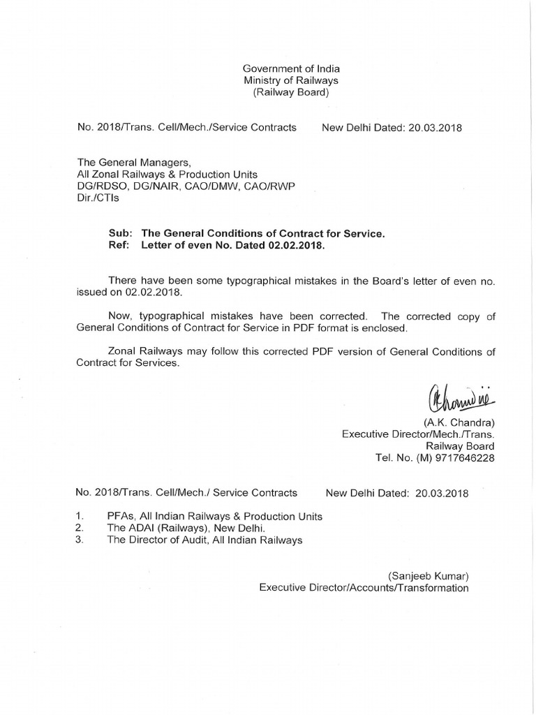 Revised GCC For Services | PDF