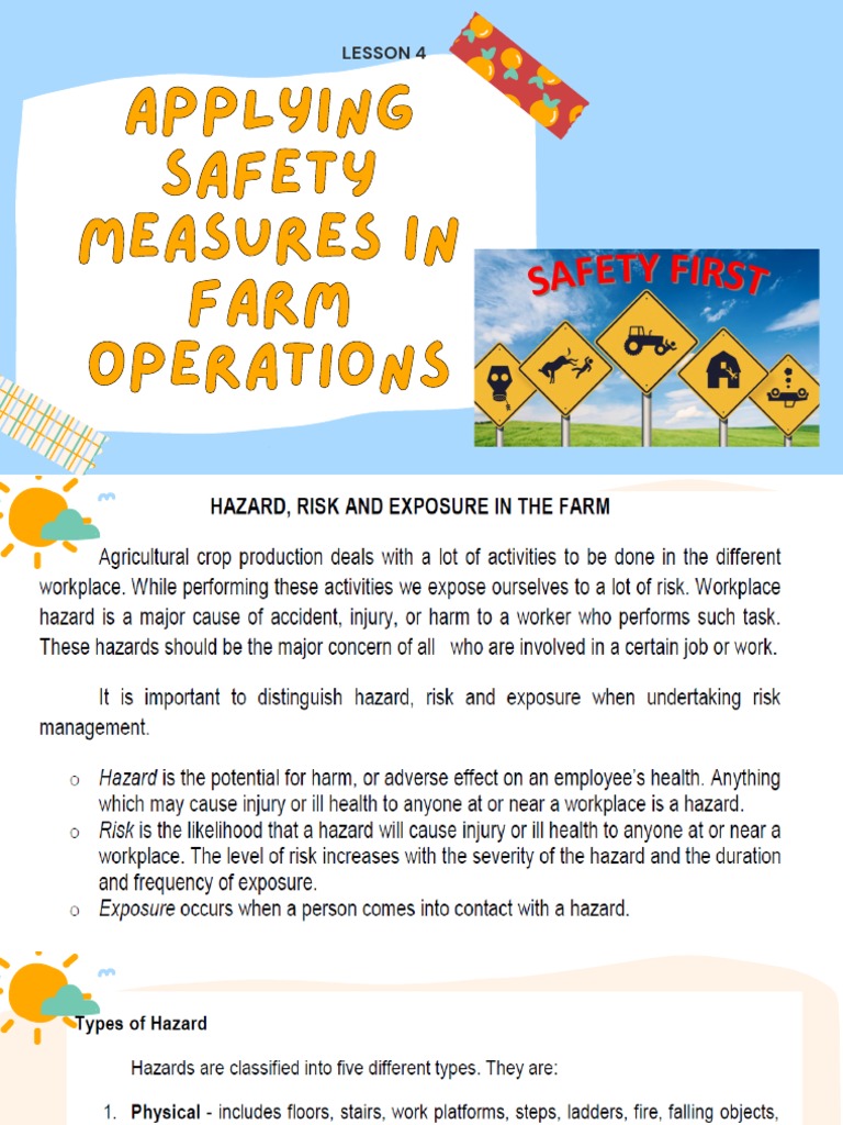 Lesson 4 Safety mEASURES | PDF