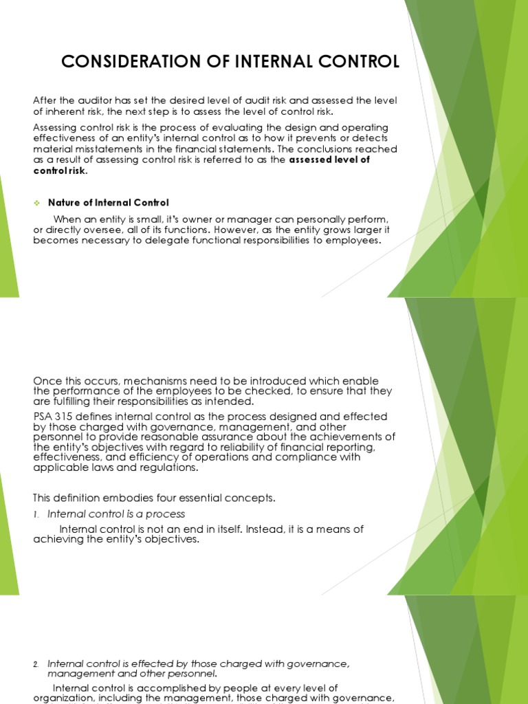 6 Consideration of Internal Control | PDF | Internal Control ...