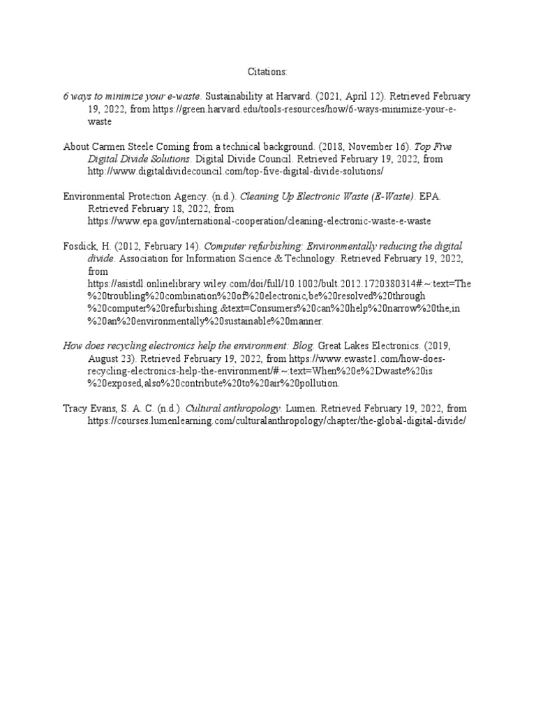 Citations For Csit Project 1 | PDF | Art | Technology & Engineering