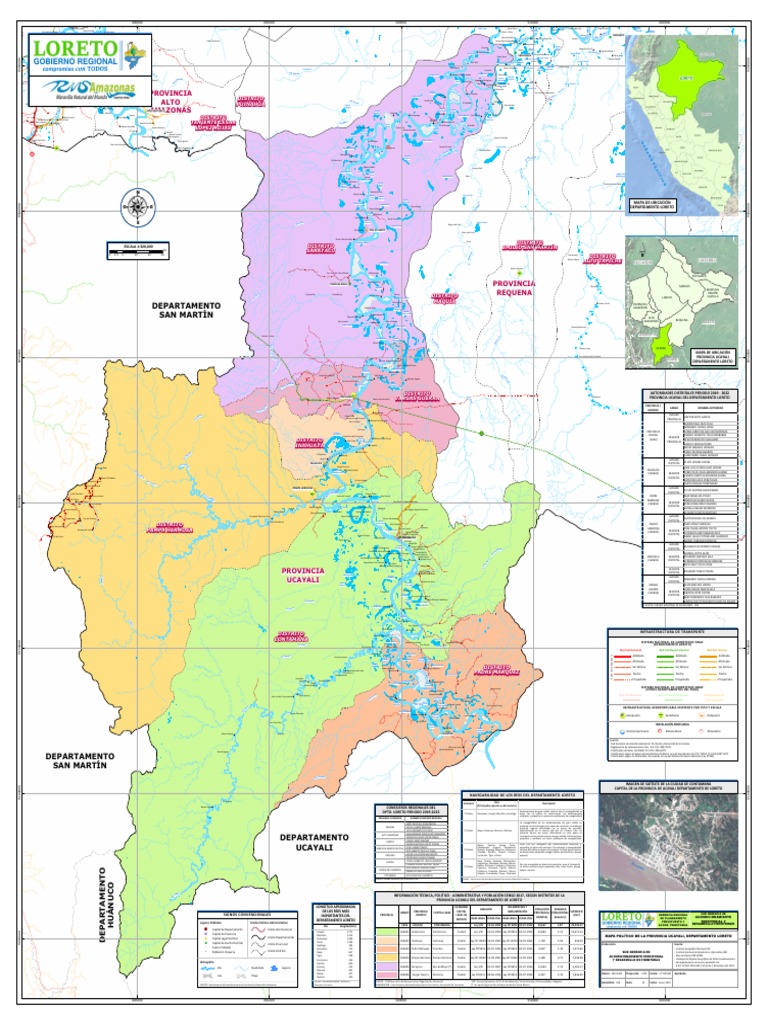 Mapa Político de Ucayali y Provincias | PDF