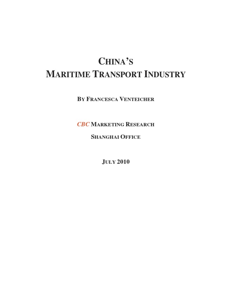 China Maritime Transport Industry | PDF | China | World Politics
