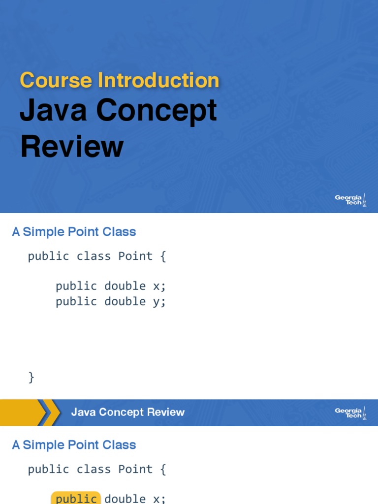 Introduction To Java Concepts A Review Of Key Object Oriented Programming Principles Including