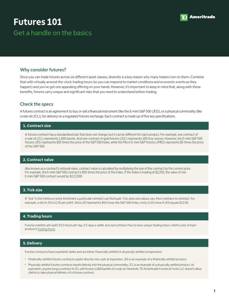 Futures 101: Get A Handle On The Basics | PDF | Futures Contract ...