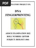 Dna Fingerprint Investigatory Project Class 12 | PDF | Dna Profiling | Dna