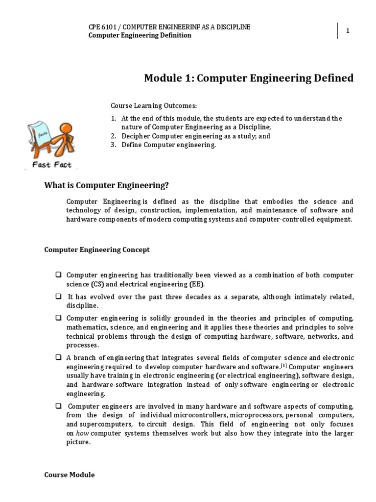 W1 Module 1 Computer Engineering Defined | PDF | Computer Engineering ...