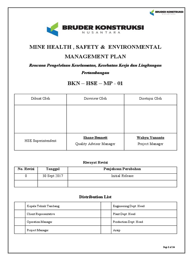 HSE Management Plan | PDF