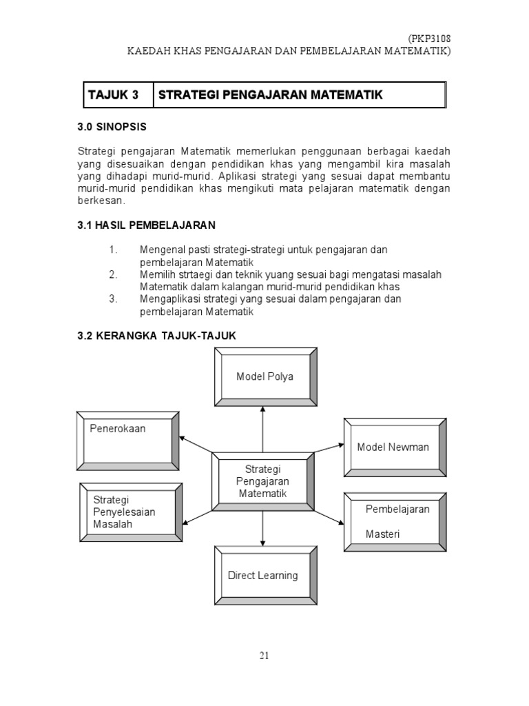 Modul Keadah Pemulihan Matematik Topik 3 | PDF | Karier & Perkembangan