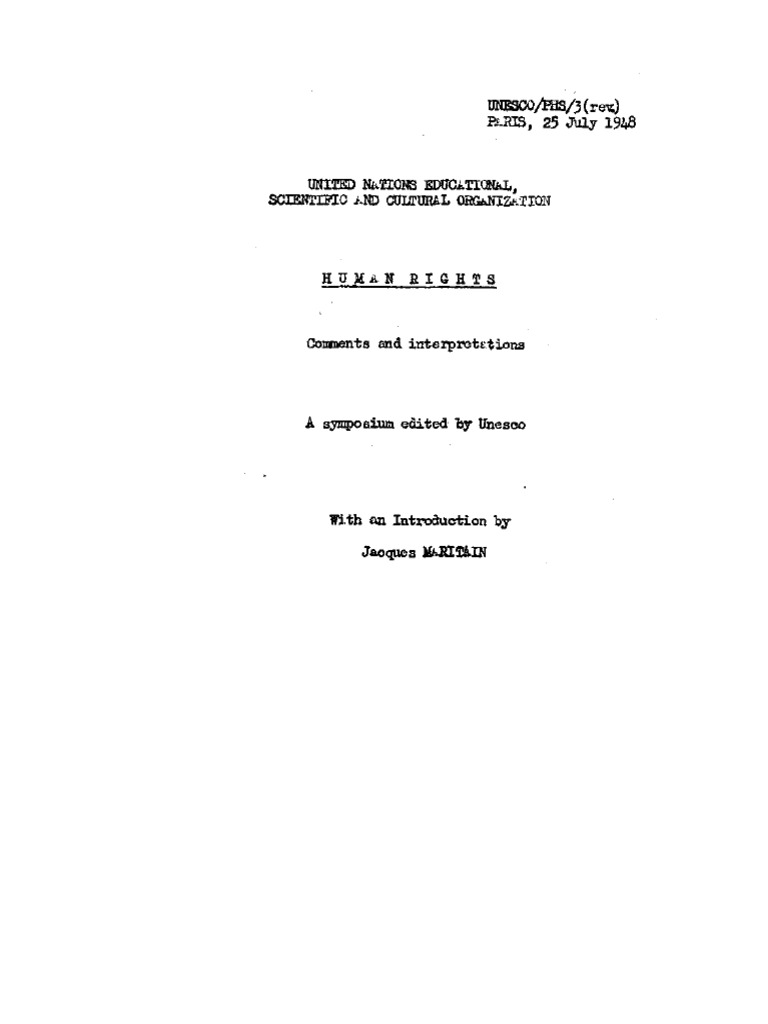 HR Comments and Interpretations UNESCO | PDF