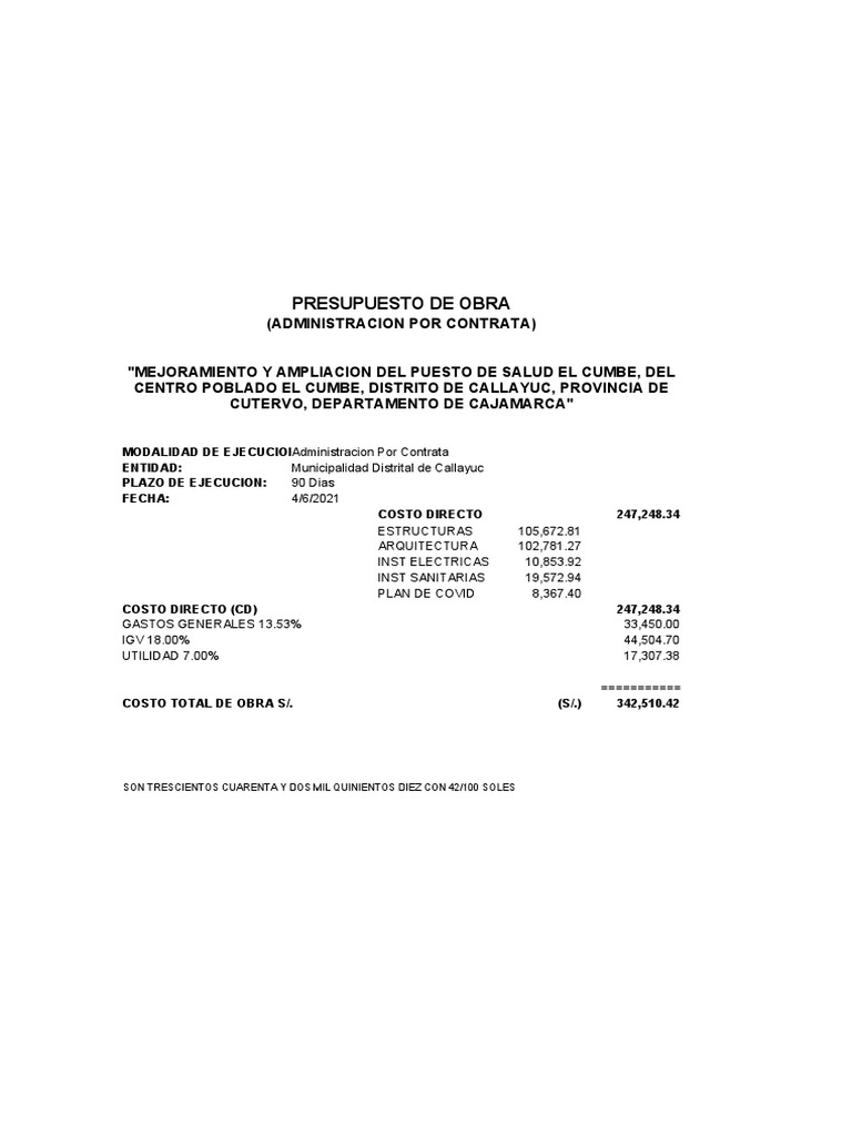 Resumen Ppto, GG | PDF