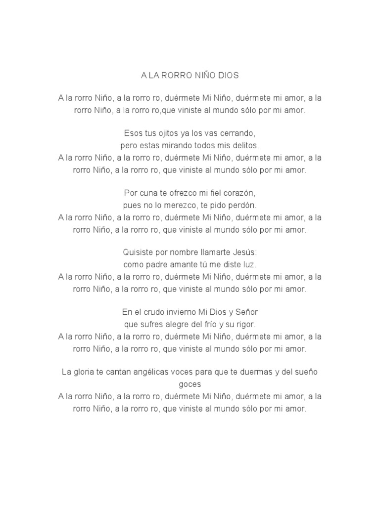 A La Rorro Niño Dios | PDF