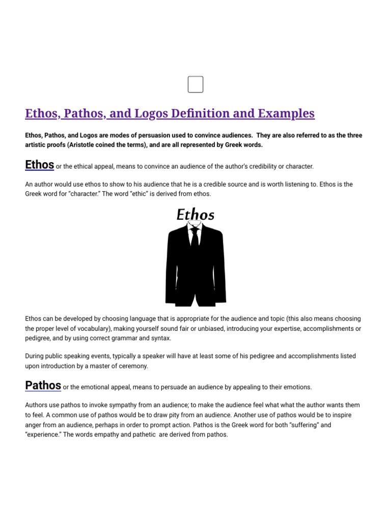 Home - Ethos, Pathos, and Logos, The Modes of Persuasion Explanation ...