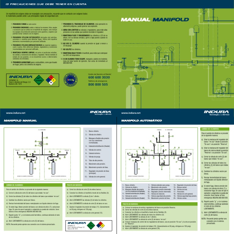 Manual Manifold | Descargar gratis PDF | Presión | Oxígeno