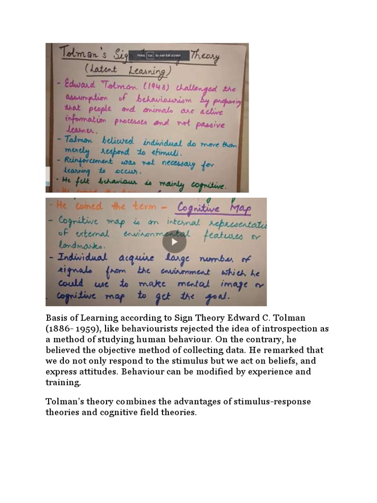 Toleman - Sign Theory | Download Free PDF | Learning | Behaviorism
