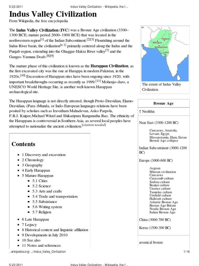 Indus Valley Civilization | PDF | Archaeology