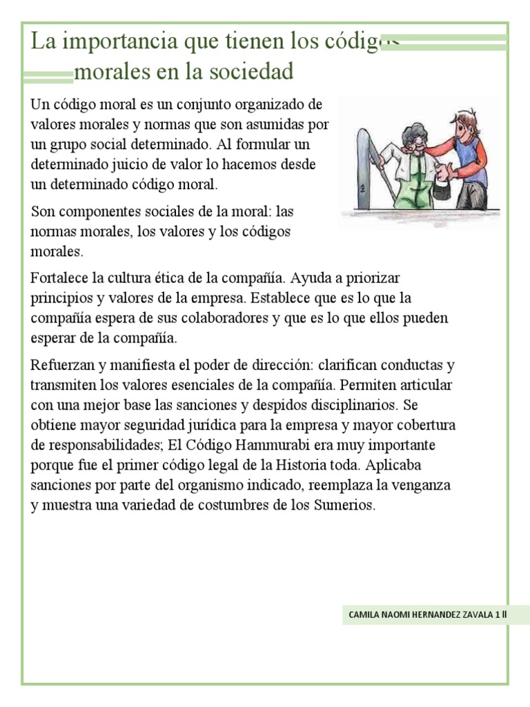 La Importancia Que Tienen Los Códigos Morales en La Sociedad | PDF