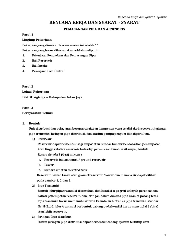 RKS DED Air Minum | PDF | Sains & Matematika