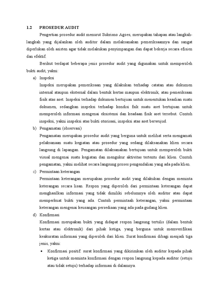 Prosedur Audit | PDF