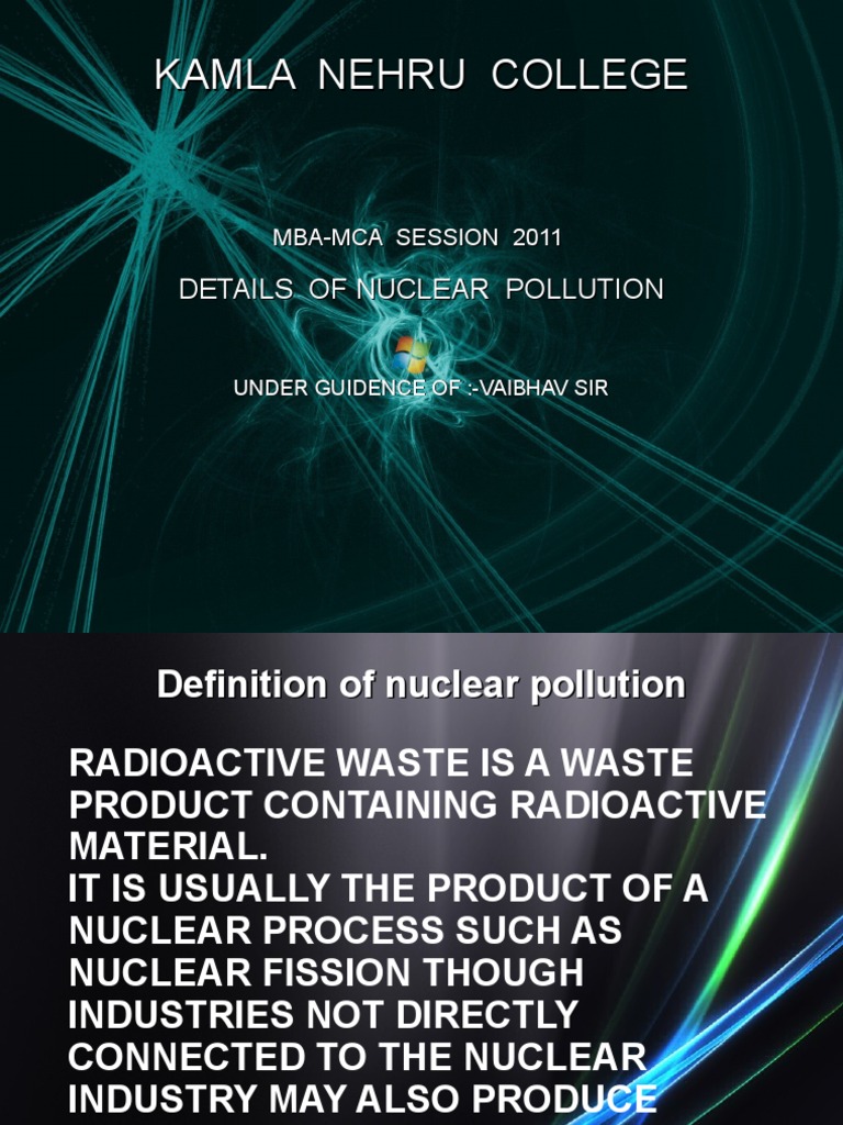 Understanding Nuclear Pollution Effects | PDF | Nuclear Power | Nuclear ...