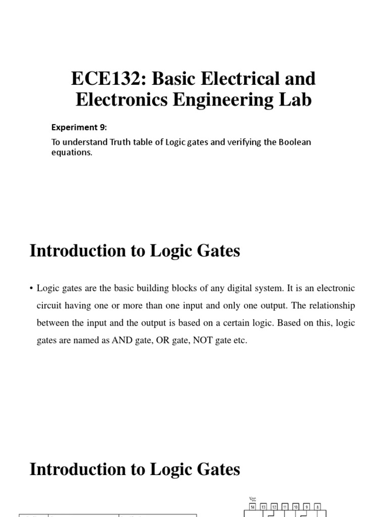 ECE132: Basic Electrical and Electronics Engineering Lab: Experiment 9 | PDF | Computers