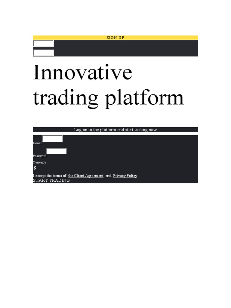 Innovative Trading Platform | PDF | Business
