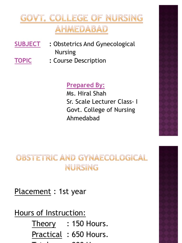 Obstetric and Gynecological Nursing Guide | PDF | Obstetrics | Nursing