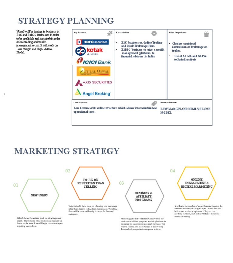 Strategy Planning: Key Activities Value Propositions Key Partners | PDF ...