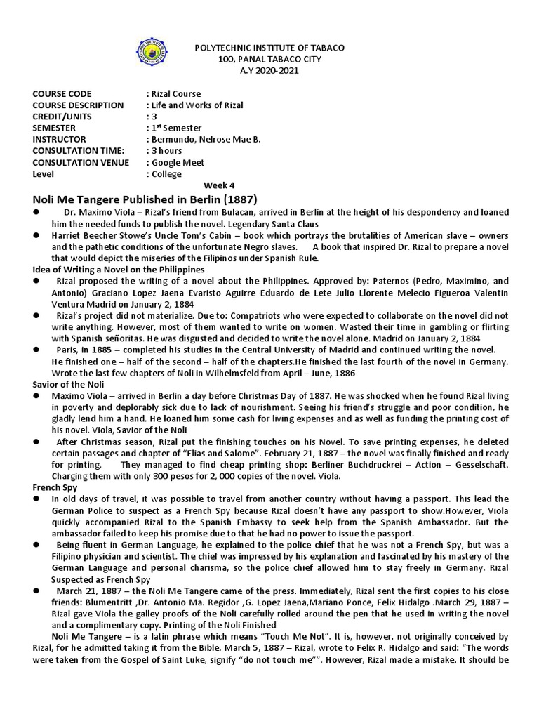 Rizal - Life & Works of Rizal Module 5 | PDF