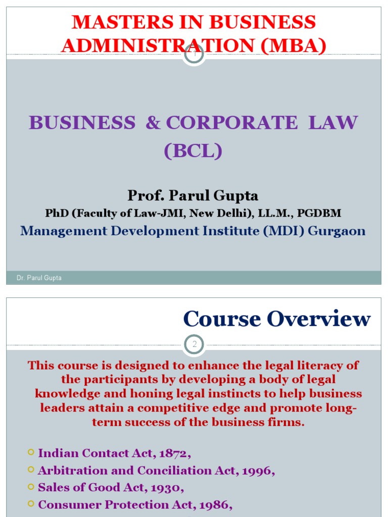 Masters in Business Administration (Mba) : Business & Corporate Law ...