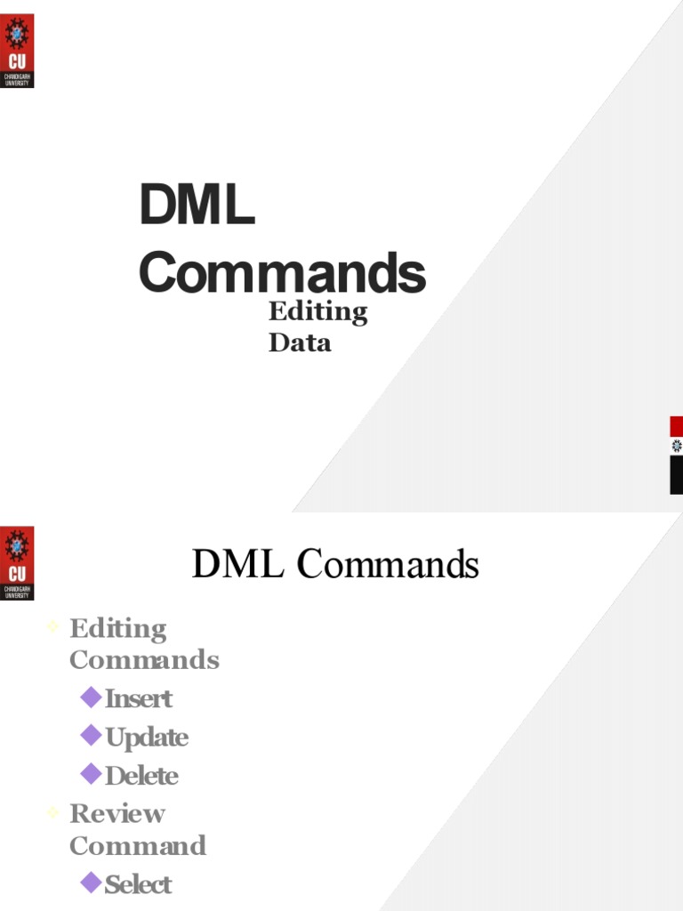 Day 2 DML Commands | PDF | Computer Data | Computer Programming Day 2 DML Commands | PDF | Computer Data | Computer Programming