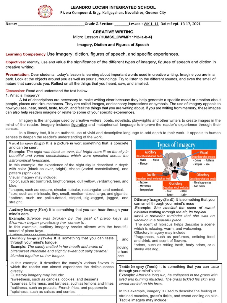 Creative writing techniques | PDF | Taste | Experience