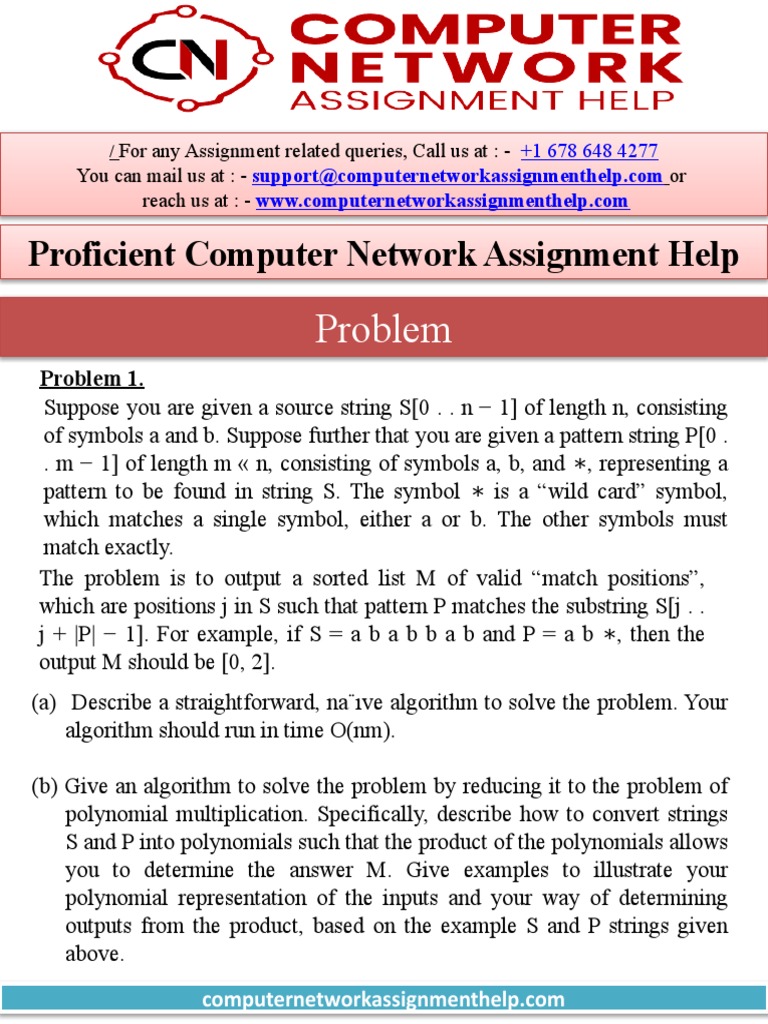 Proficient Computer Network Assignment Help | PDF | String (Computer Science) | Polynomial