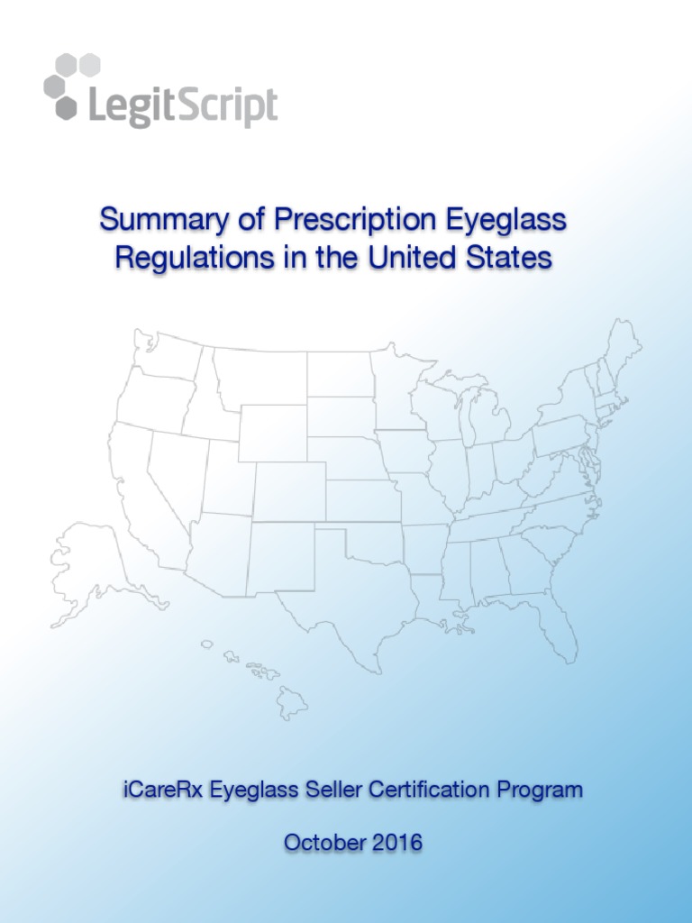 Prescription Eyeglass Regulations 2016 Update | PDF | Optometry ...